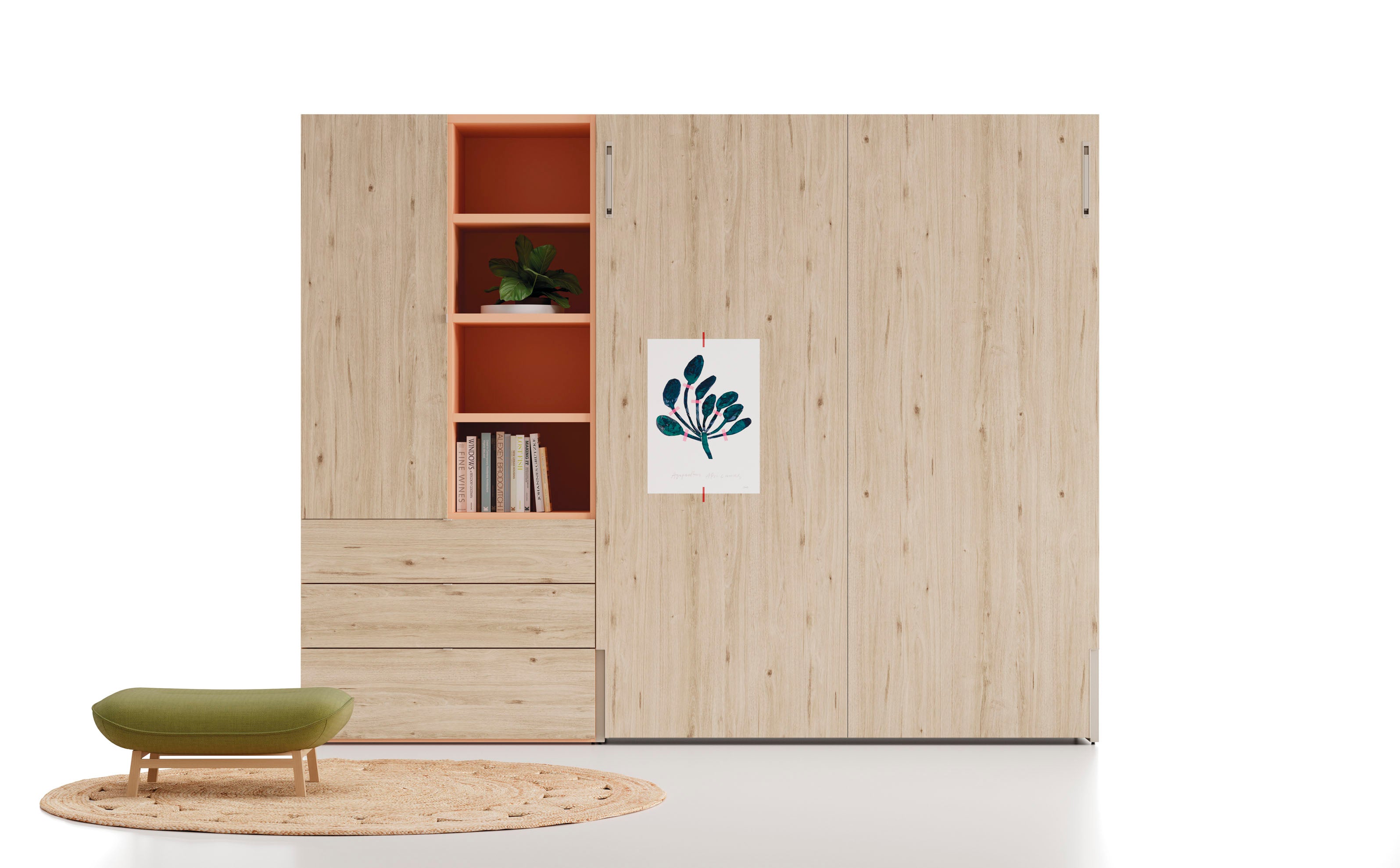 Bookcase Wardrobe - Customisable – Compact Living UK